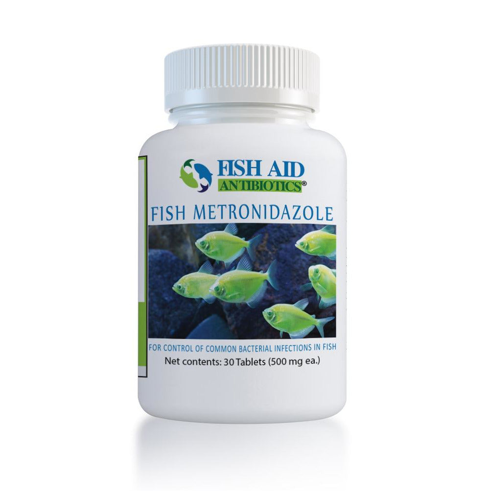 (Fish Zole Forte Equivalent) Fish Metronidazole Plus - 500 mg - 30 Cou ...